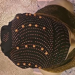 Accessories | Skull Cap Embellished With Beads Rhinestones | Poshmark
